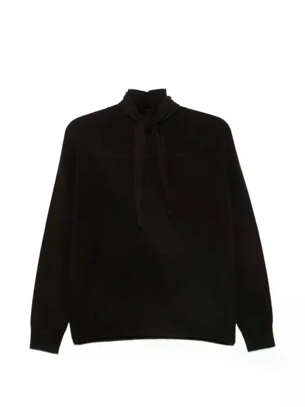 VANISE Tie-fastening Cashmere Sweater
