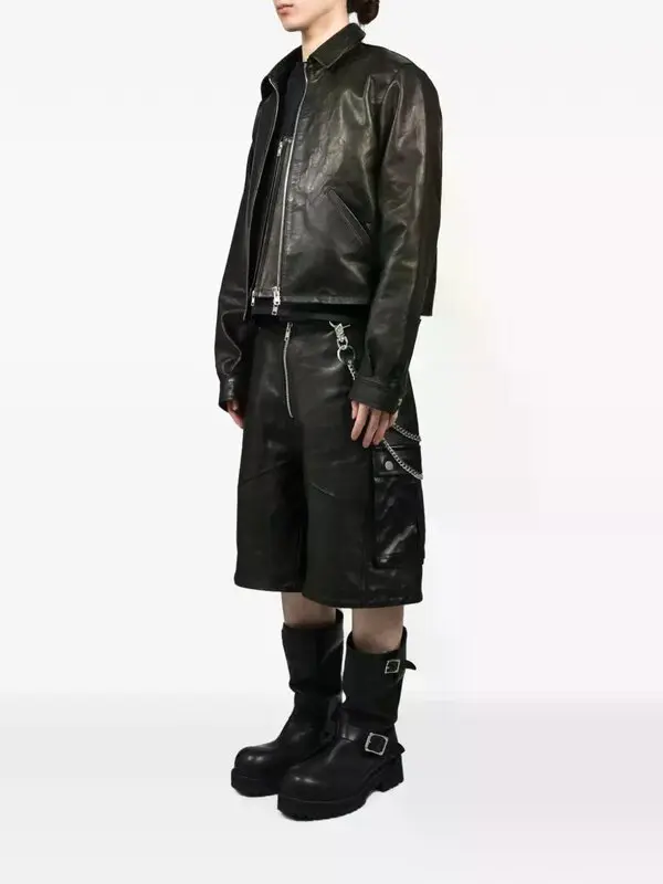 FILTH Leather Cargo Shorts