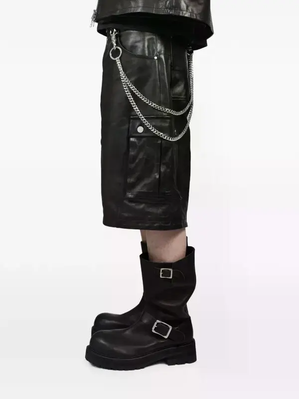 FILTH Leather Cargo Shorts