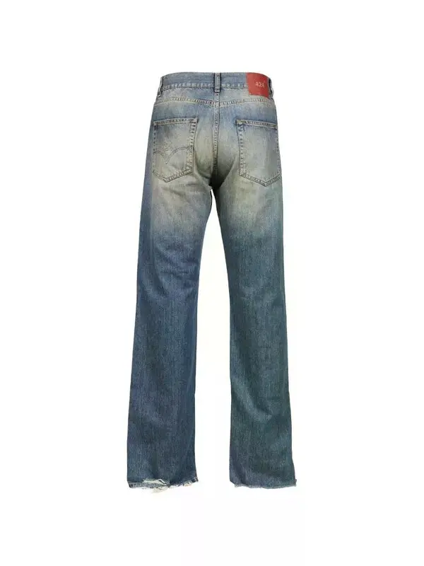 424 Distressed Straight-leg Jeans