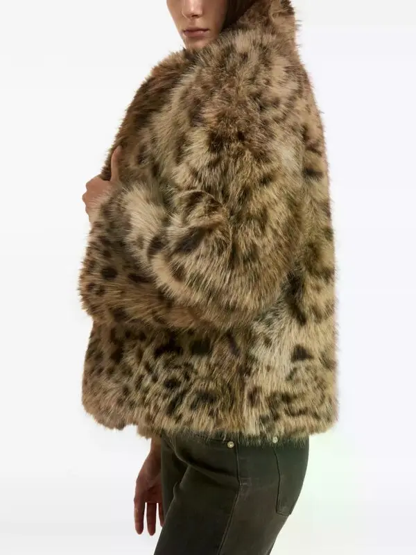 BULLY Leopard-print Faux-fur Coat