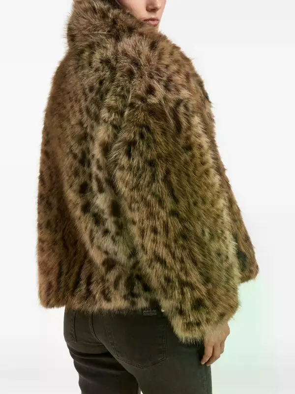 BULLY Leopard-print Faux-fur Coat