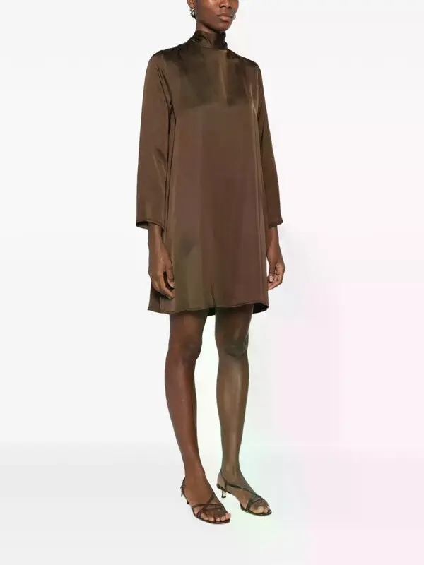 Dixie Bow-detail High-neck Mini Dress