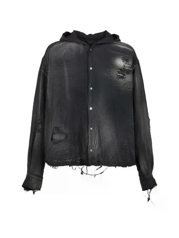 FILTH Distressed Hooded Shirt