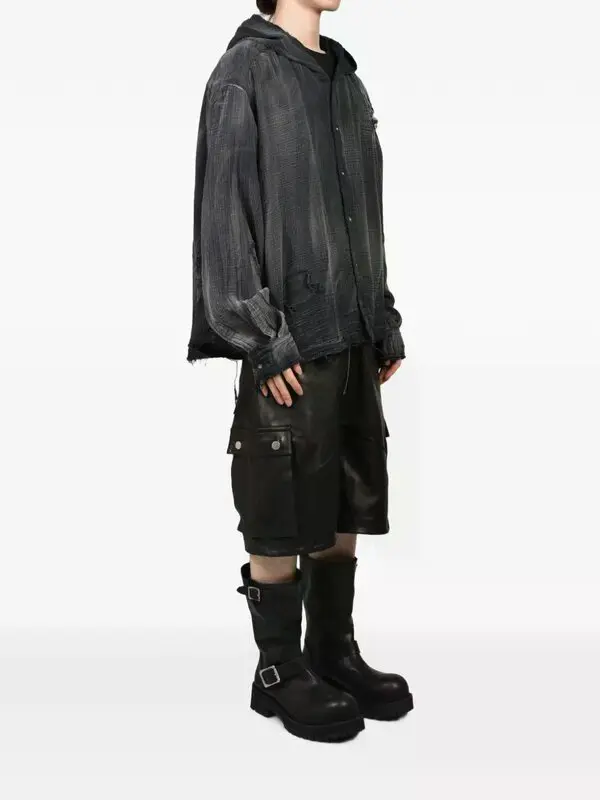 FILTH Distressed Hooded Shirt