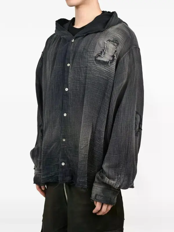 FILTH Distressed Hooded Shirt