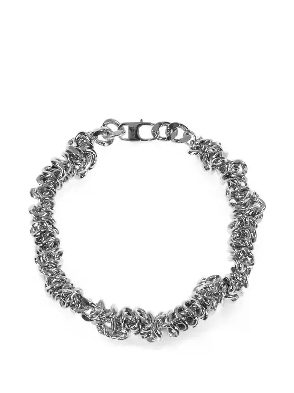 D'HEYGERE Twisted Curb Chain Necklace - Silver