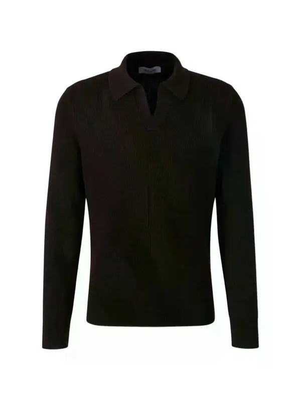 GRAN SASSO Ribbed-knit V-neck Sweater