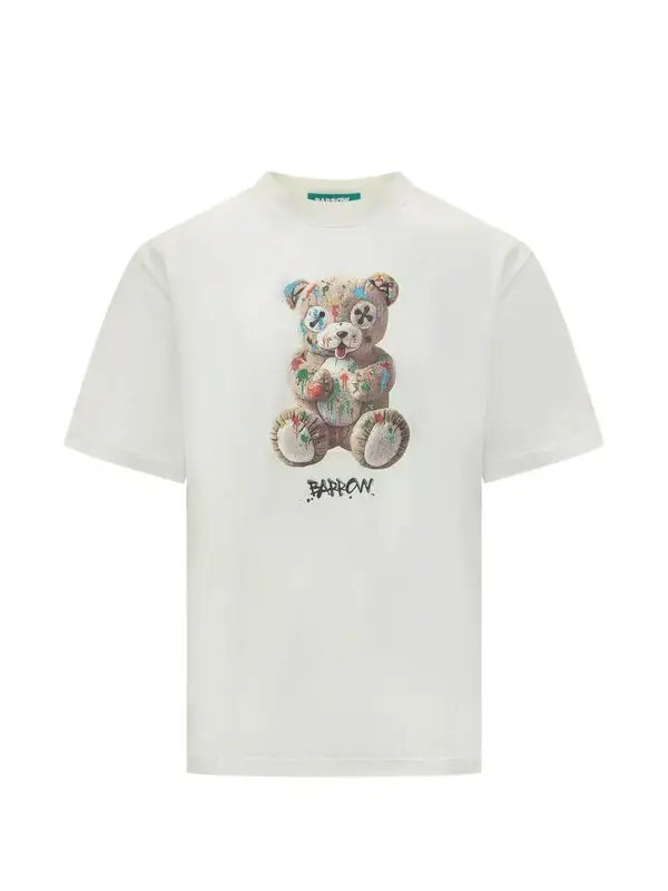 BARROW Teddy-bear Print Jersey T-shirt
