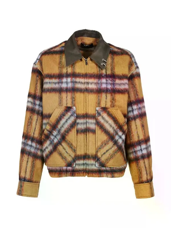 We11Done Check-pattern Zip-up Jacket