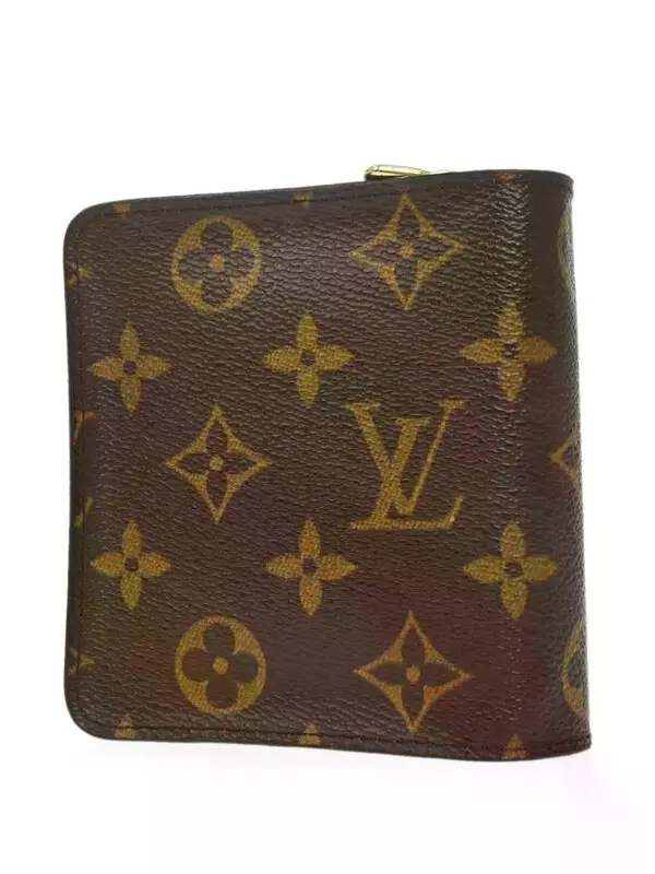LOUIS VUITTON 2003 Monogram Compact Zip Wallet - Brown
