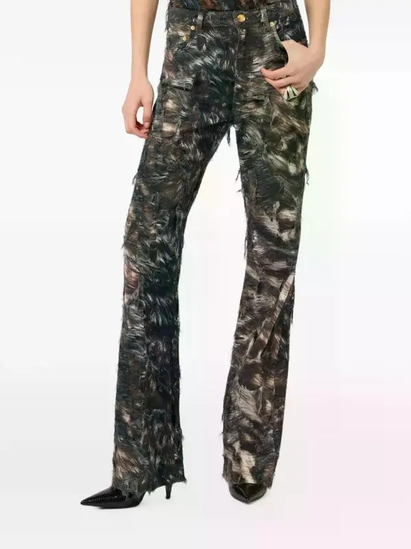 Roberto Cavalli Animal-print Jeans