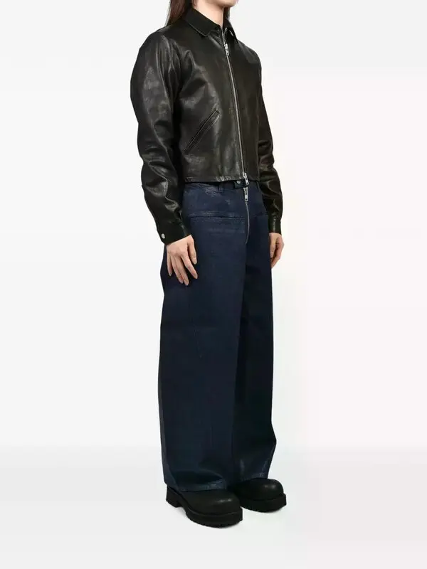 FILTH Waxed Wide-leg Jeans