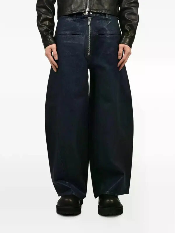 FILTH Waxed Wide-leg Jeans