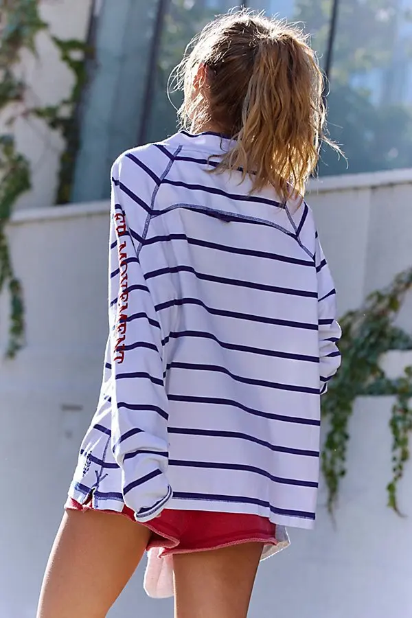 Free People Restoration Yarn Dye Logo Layer