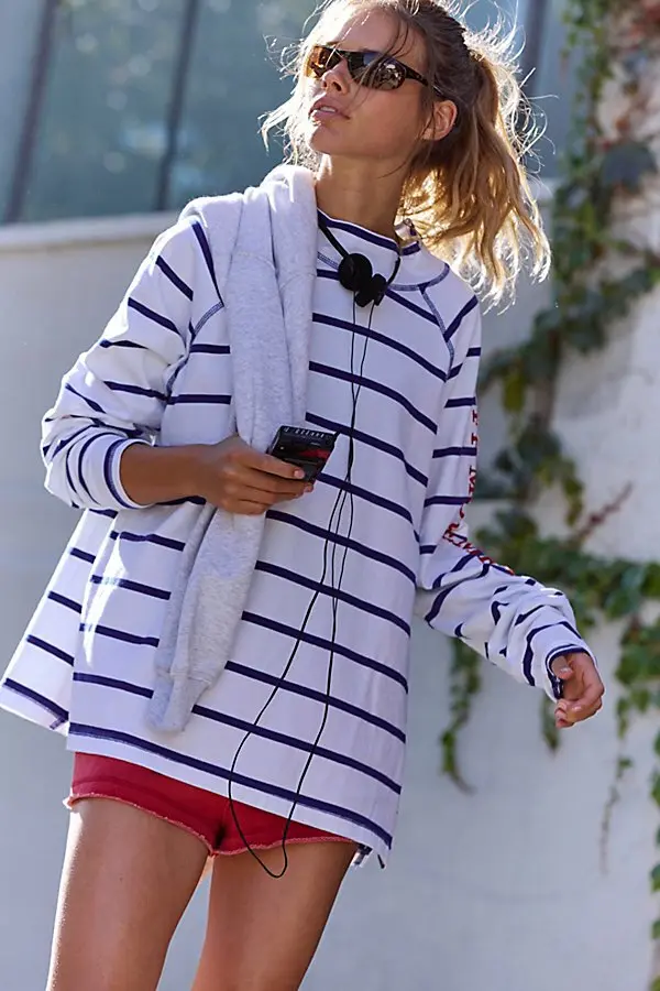 Free People Restoration Yarn Dye Logo Layer