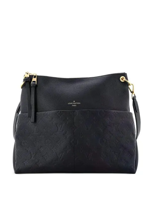 LOUIS VUITTON Monogram Empreinte Leather Hobo Bag - Black