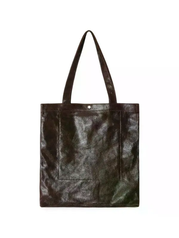 LANCASTER Crinkled-finish Tote Bag - Brown