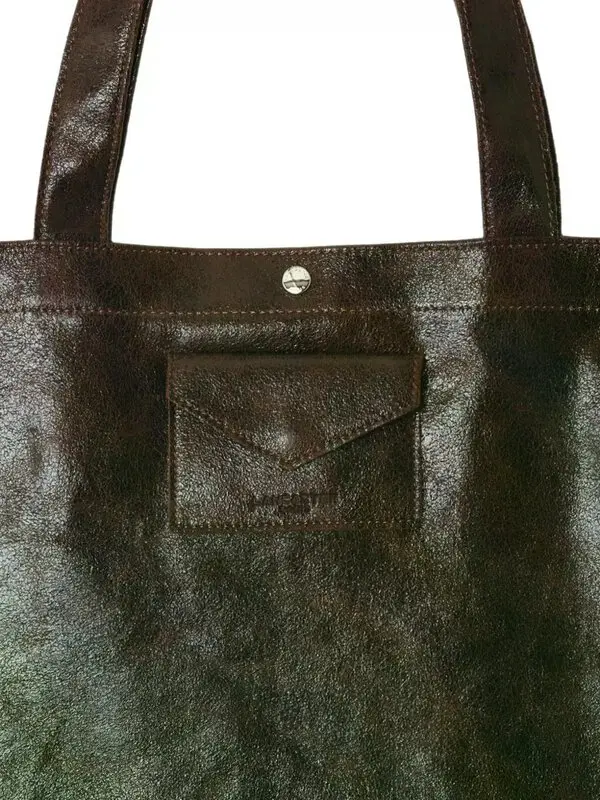 LANCASTER Crinkled-finish Tote Bag - Brown