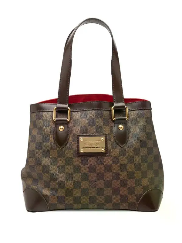 LOUIS VUITTON 2008 Damier Ebene Hampstead Pm Tote Bag