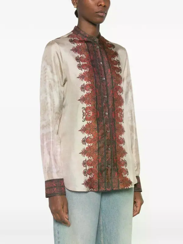 PIERRE-LOUIS MASCIA Paisley-print Silk Shirt