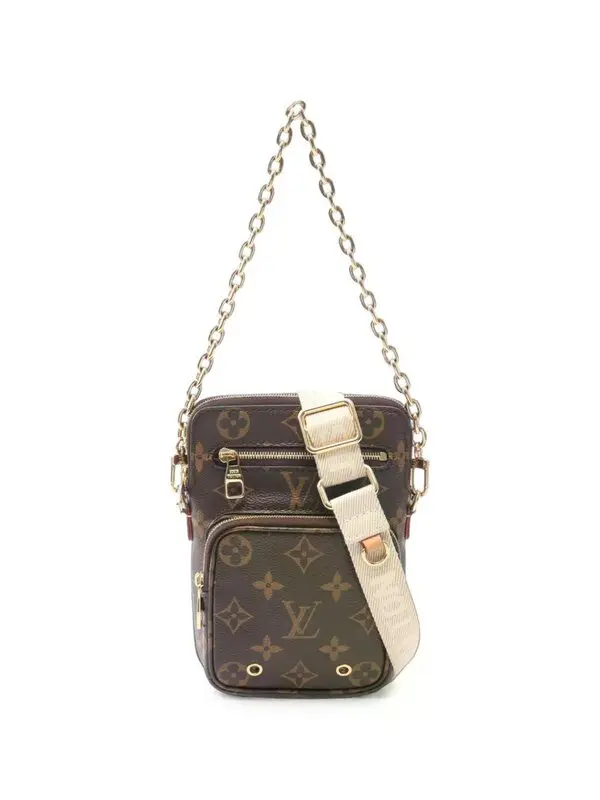 LOUIS VUITTON 2010-2026 Monogram Utility Phone Sleeve Satchel - Brown