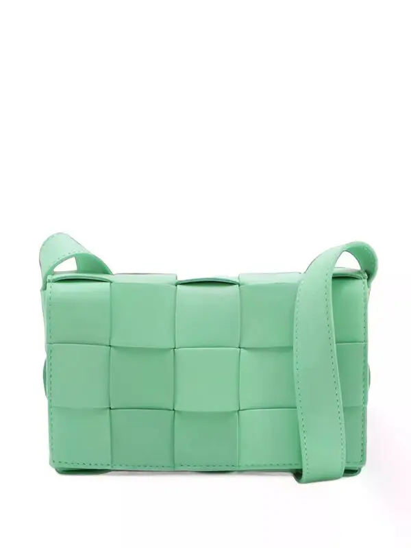 Bottega Veneta Small Nappa Intrecciato Cassette Cross Body Bag - Green