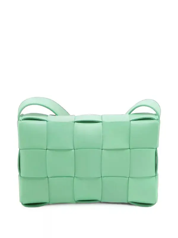 Bottega Veneta Small Nappa Intrecciato Cassette Cross Body Bag - Green