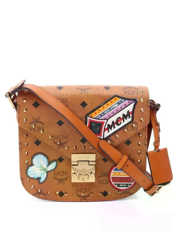 Mcm 2010s Patricia Visetos Shoulder Bag - Brown
