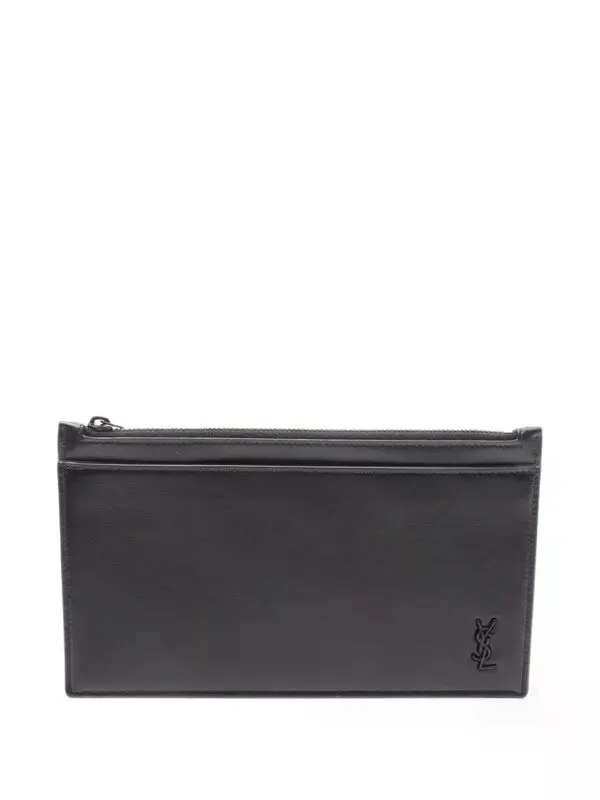 Saint Laurent 2010s Tiny Monogram Wallet - Black