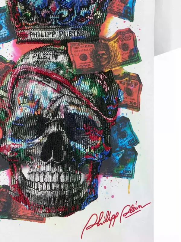 Philipp Plein Skull-print Crystal-embellished T-shirt