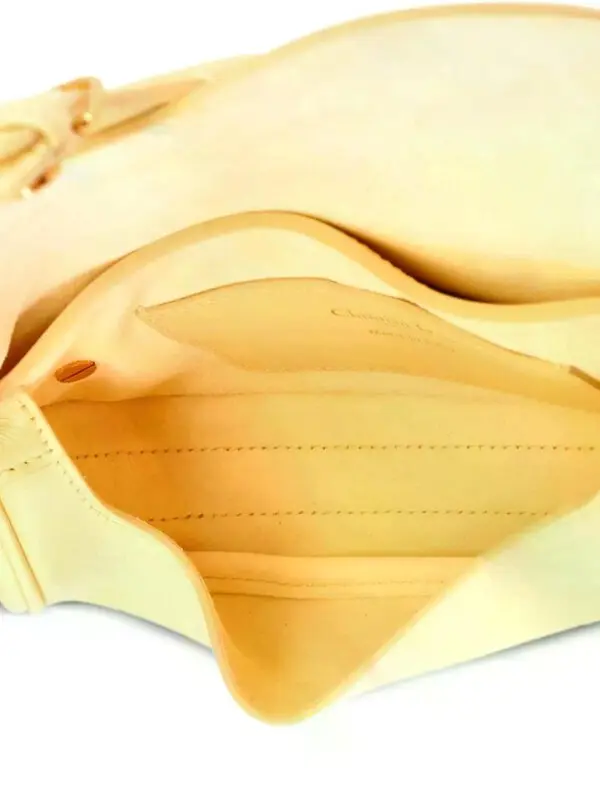 Dior Leather East West Crossbody Bag - Yellow