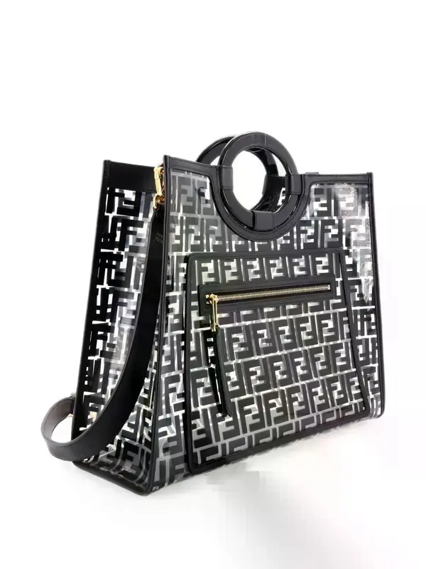 Fendi Runaway Shopper Zucca Pu Medium Tote Bag