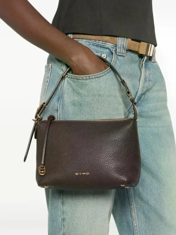 Etro Grainy Leather Shoulder Bag