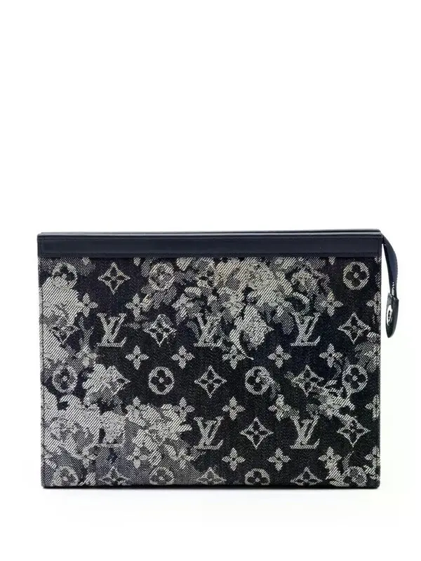 LOUIS VUITTON 2020 Monogram Tapestry Pochette Voyage Mm Clutch Bag - Blue