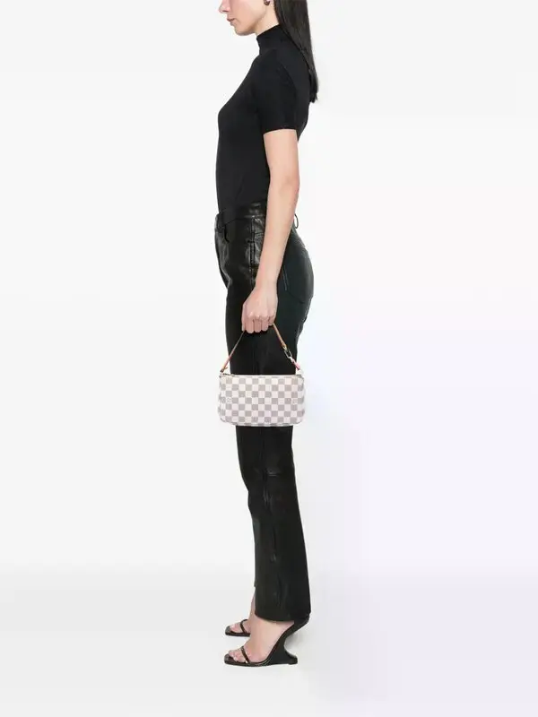 LOUIS VUITTON 2000-2026 Damier Azur Pochette Accessoires Shoulder Bag - White