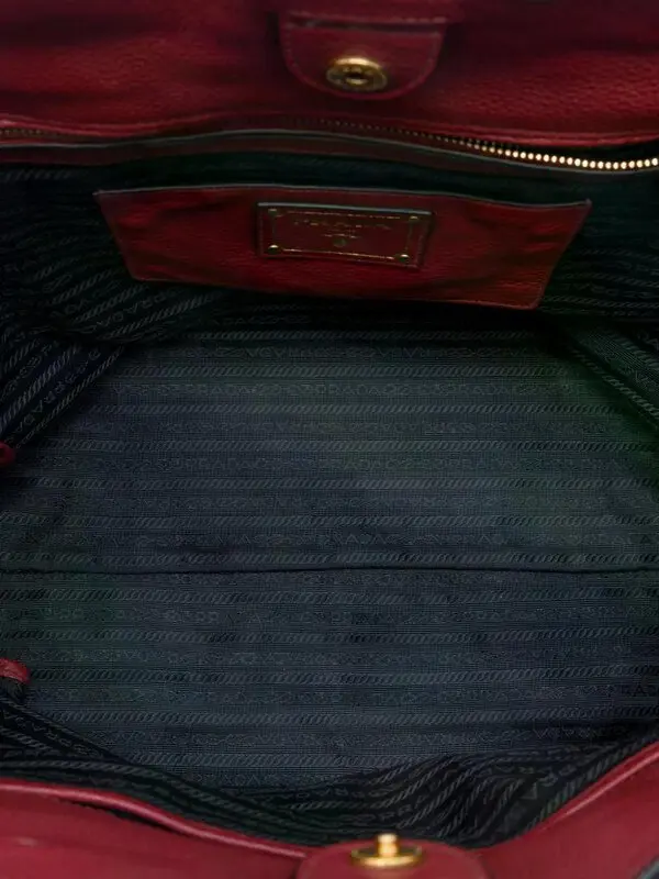 Prada Vitello Daino Open Convertible Tote Satchel