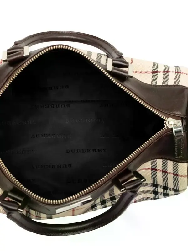 Burberry 2000-2017 House Check Canvas Barrel Handbag