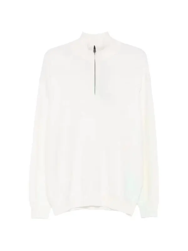 LISA YANG Quarter-zip Knitted Sweater - Neutrals