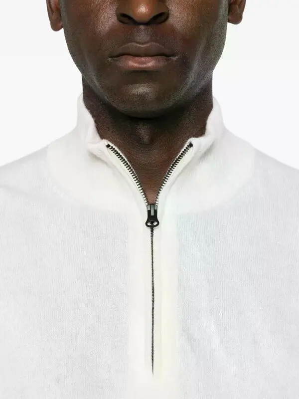 LISA YANG Quarter-zip Knitted Sweater - Neutrals