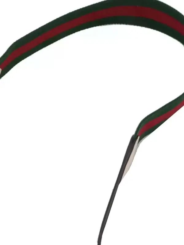 Gucci Calfskin Web Jackie Bucket Crossbody Bag - White