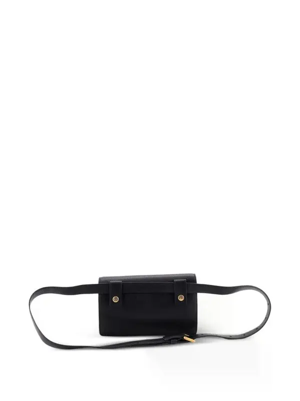 Dior Saddle Rectangular Leather Belt Bag - Black