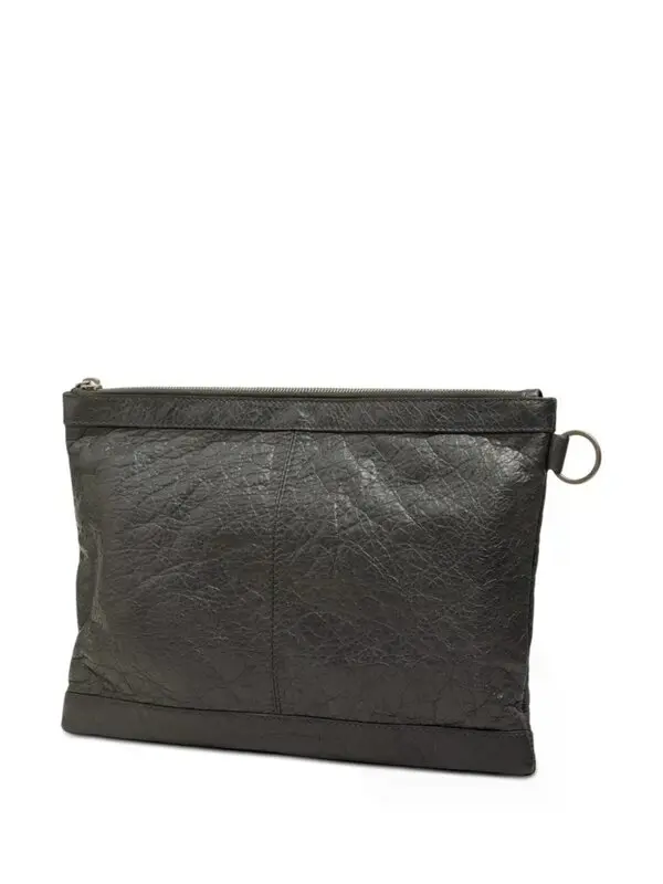 Balenciaga Lambskin Motocross Classic Clip M Clutch Bag