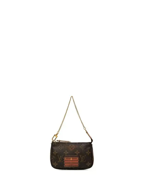 LOUIS VUITTON Monogram Trunks And Locks Mini Pochette Accessoires Shoulder Bag