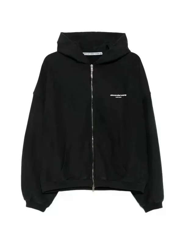Alexander Wang Logo-print Hoodie - Black