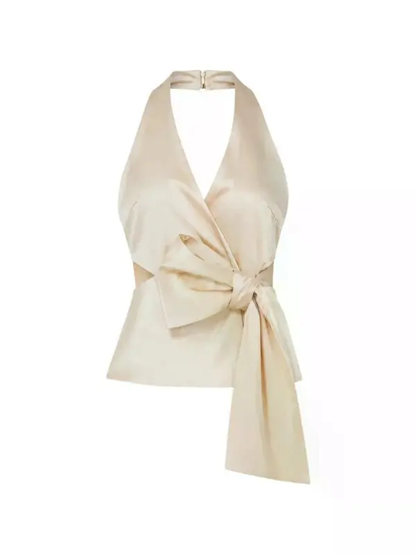 ELEH Bow-detail Halterneck Blouse