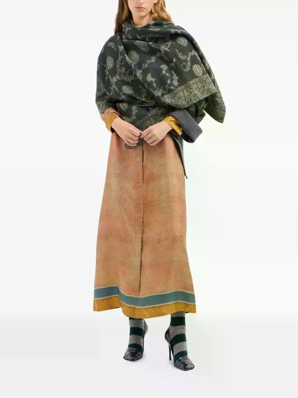 PIERRE-LOUIS MASCIA Paisley-print Silk Shirt Dress - Orange