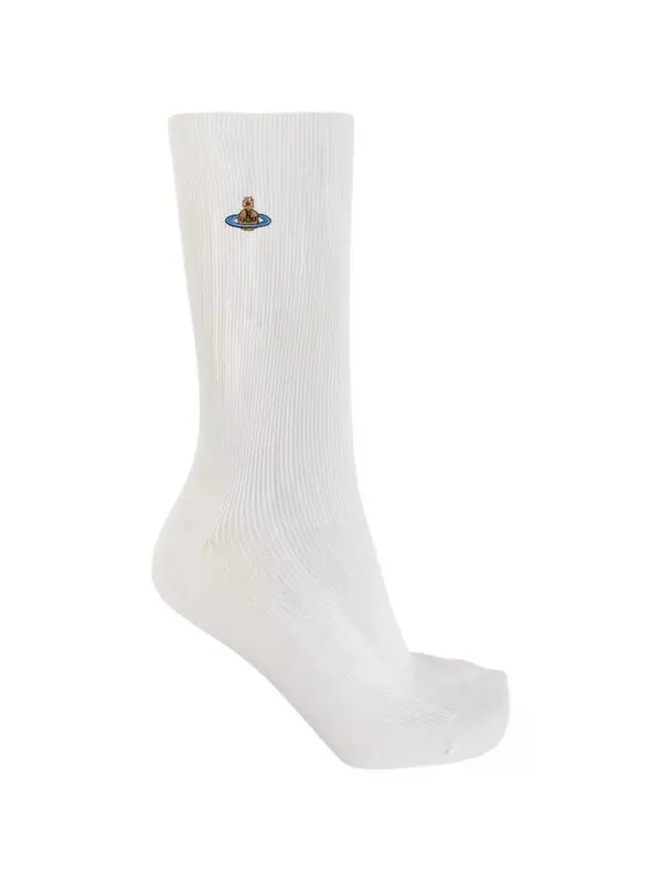 VIVIENNE WESTWOOD Orb-embroidered Ribbed Socks