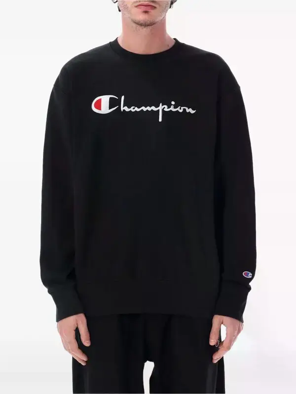 Champion Logo-embroidered Sweatshirt - Black
