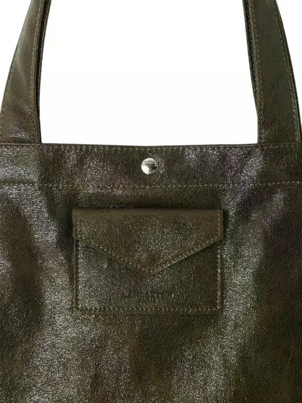 LANCASTER Crinkled-finish Tote Bag - Green